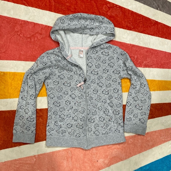 Cat & Jack | Shirts & Tops | 4 Cat Jack Zip Hoodie With Cats Medium 78 ...